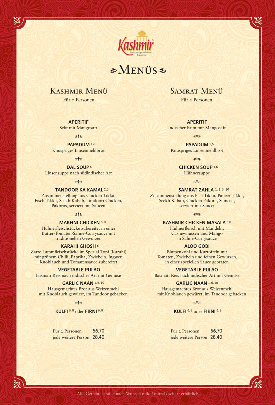 Speisekarte – kashmir-restaurant.de